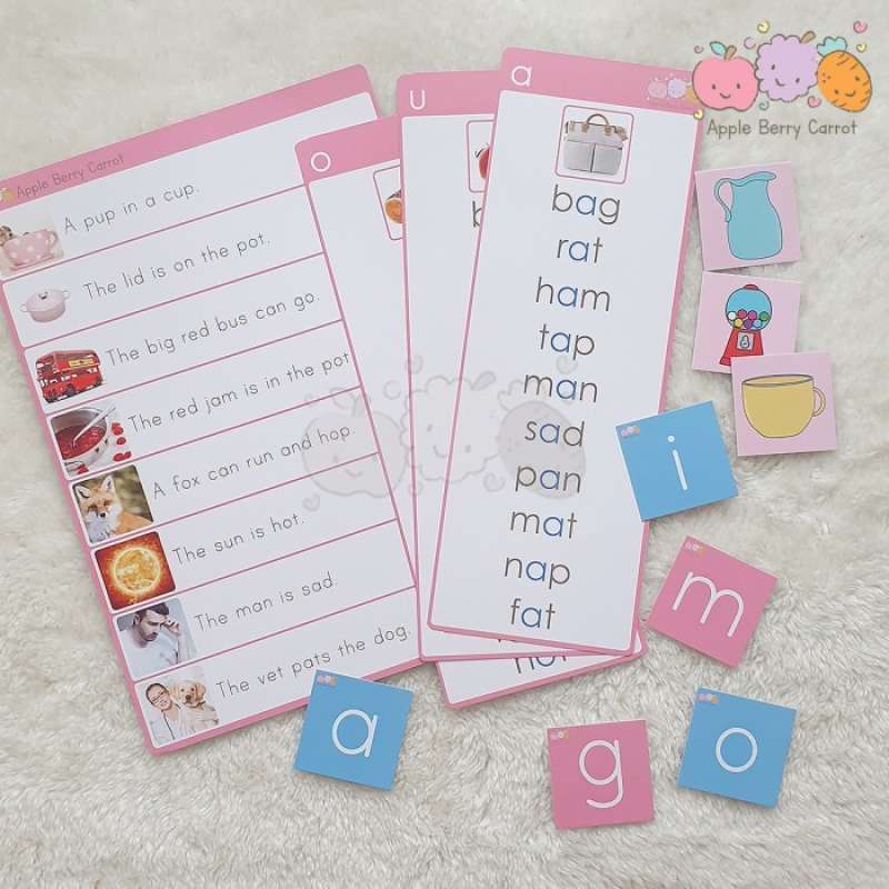 Promo Basic Phonics Cvc Setara Montessori Pink Series Diskon 23% di ...