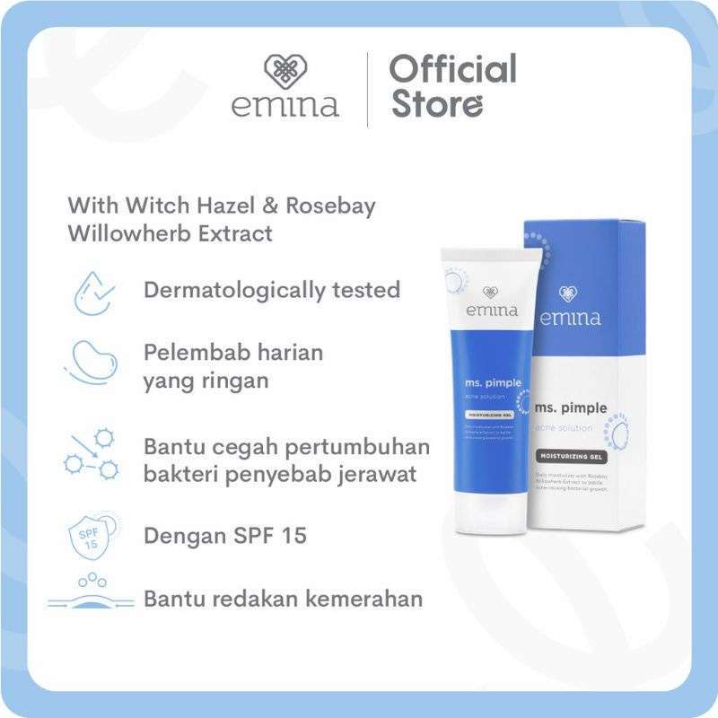 Jual Emina Ms Pimple Acne Solution Moisturizing Gel 20ml Di Seller ...