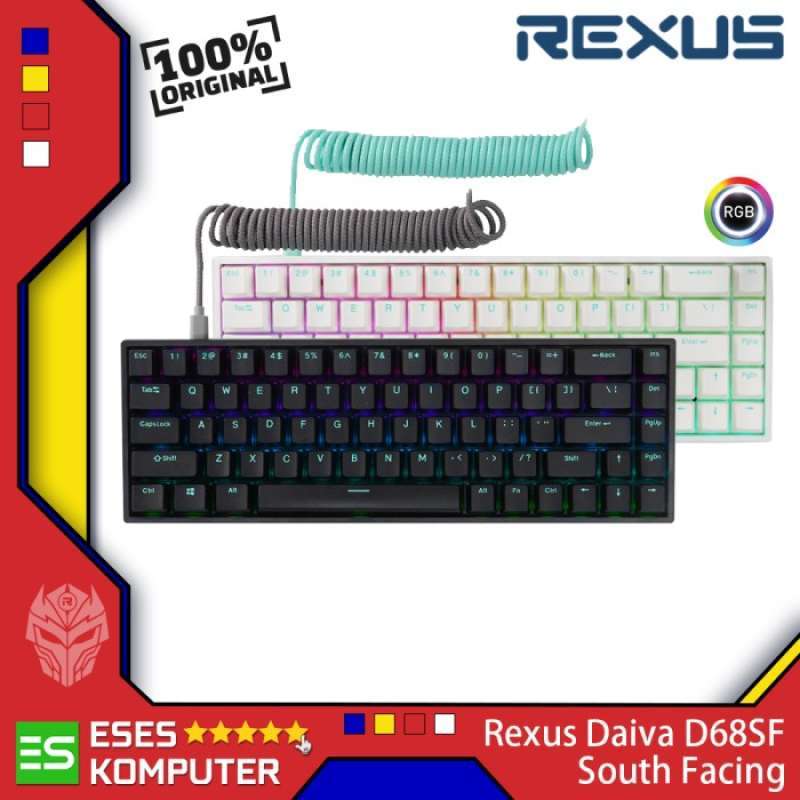 Promo Keyboard Rexus Daiva D68Sf South Facing Rgb Mechanical Gaming ...