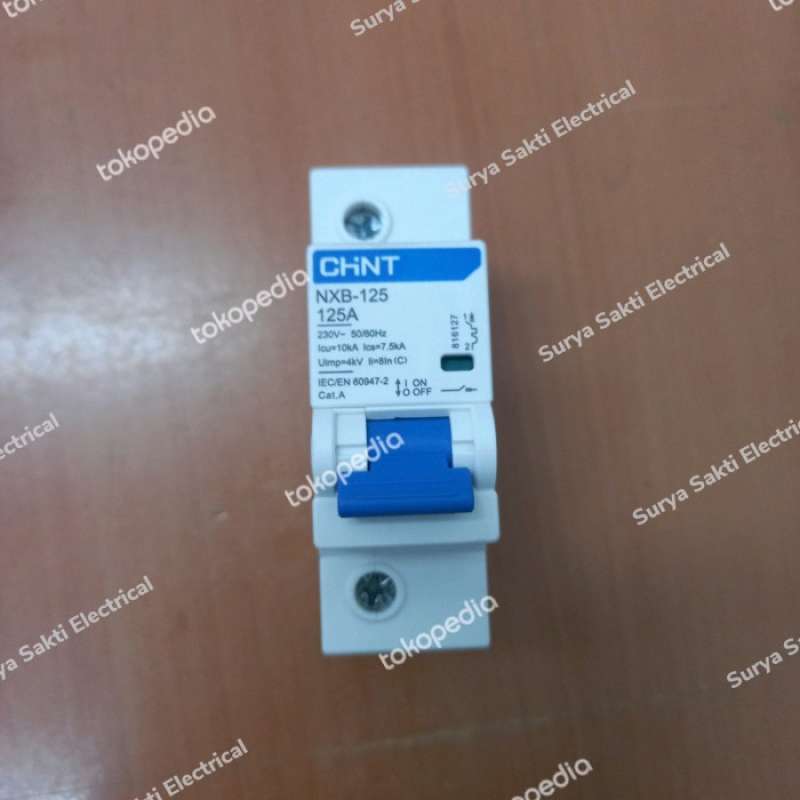 Promo MCCB Din - Rail Chint DZ158 / 1P 10 KA 125A Din - Rail Chint MCB ...
