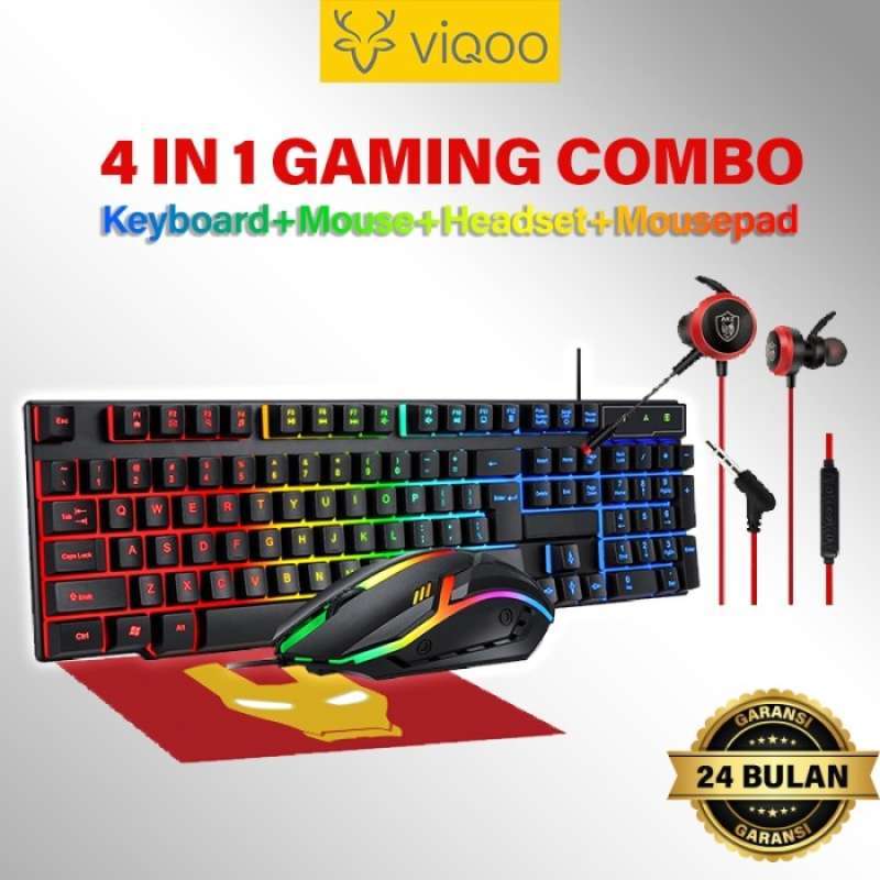 Promo Free gift Viqoo Ultimate 4 in 1 Gaming PC Kit Combo Gaming Keyboard Diskon 17% di Seller ...