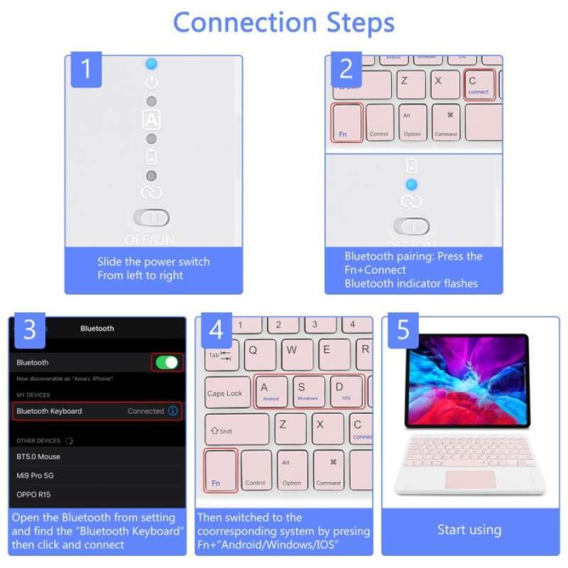 Promo Keyboard Mouse Set Wireless Bluetooth Touchpad Untuk Tablet ...