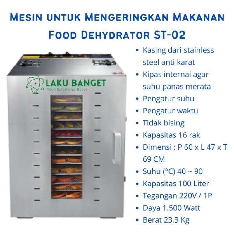 Jual Mesin Untuk Mengeringkan Makanan St 02 / Getra Food Dehydrator St ...