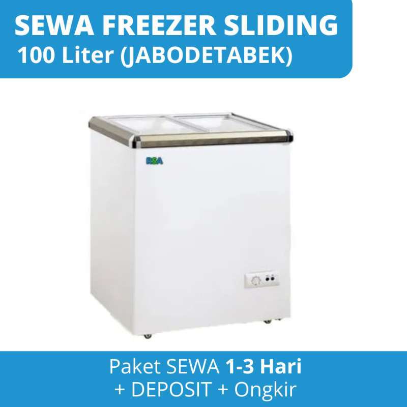 Jual SEWA (Paket 1 - 3 Hari ) Freezer Sliding Flat Glass 100 Liter RSA ...