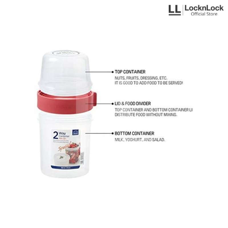 Promo Locknlock Exclusive Two Way Container Wadah Toples 330+150ml ...