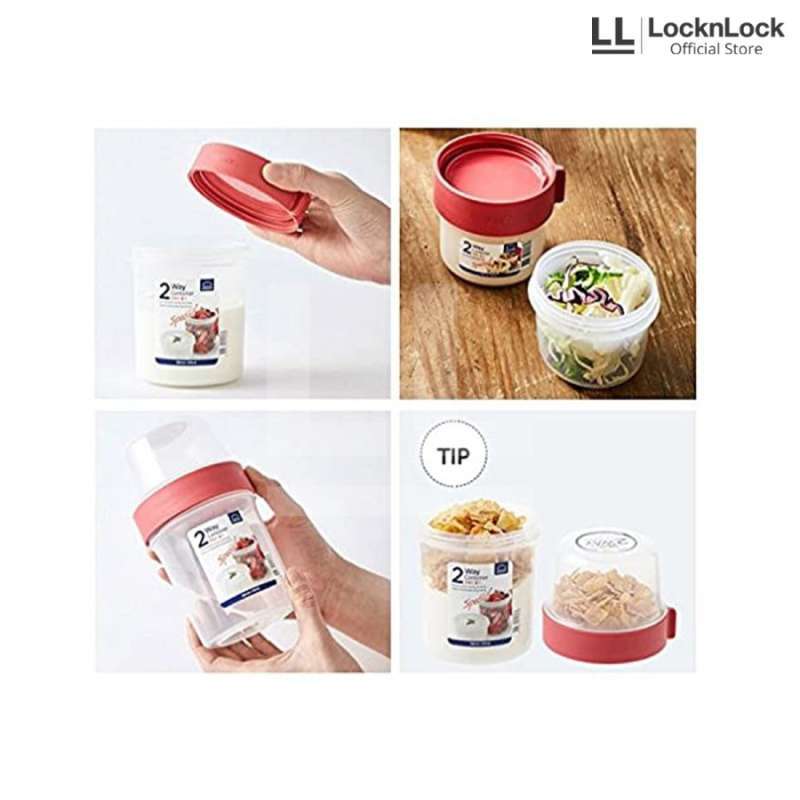 Promo Locknlock Exclusive Two Way Container Wadah Toples 330+150ml ...