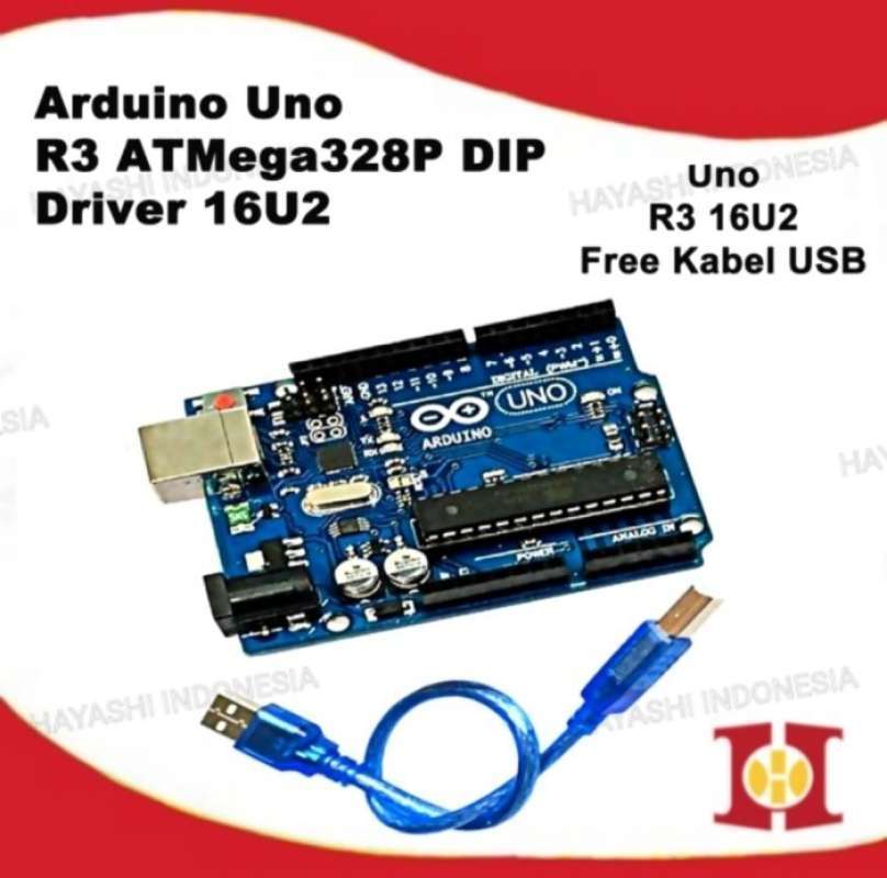 Promo Arduino Uno R3 16U2 ATMEGA328P DIP + KABEL USB Diskon 23% di Seller Besto store - Cibuaya ...