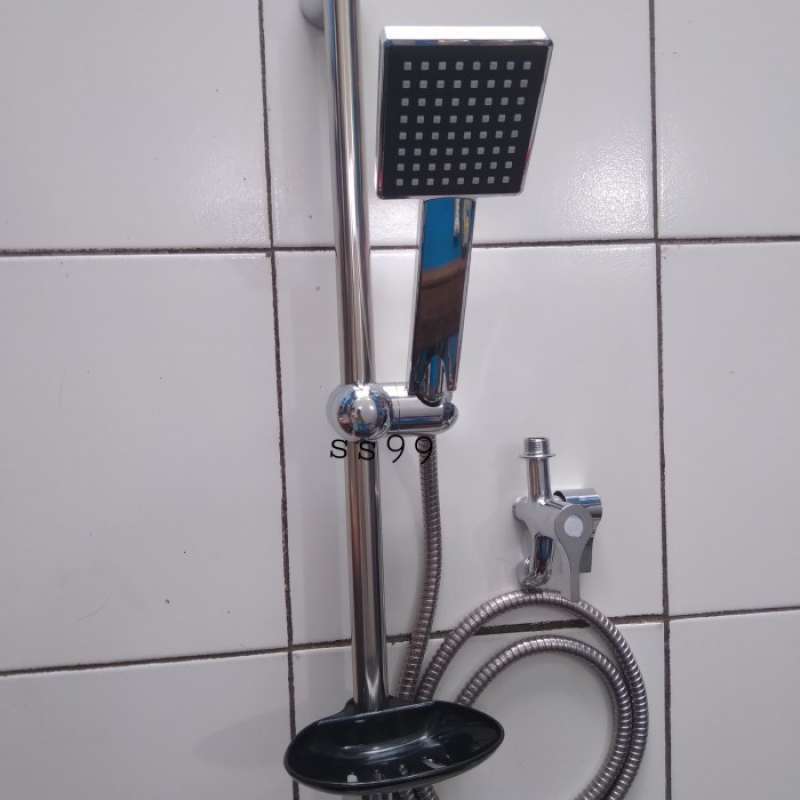 Promo Hand Shower Tiang, Shower Mandi Kotak/Kran Cabang Diskon 23% di ...