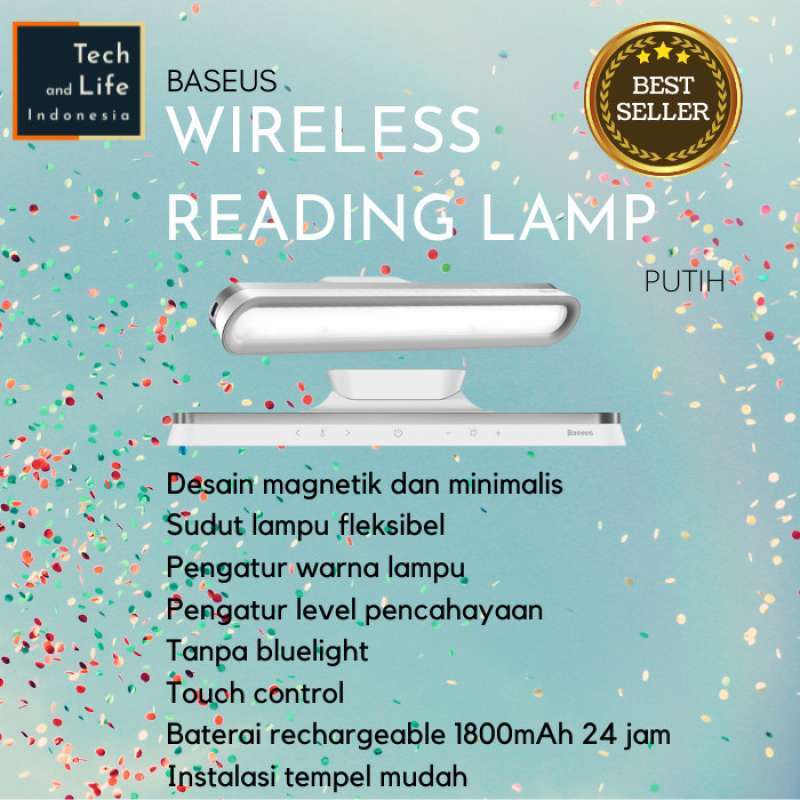 Promo Baseus Magnetic Wireless Rechargeable Desk Lamp Pro Lampu Baca ...
