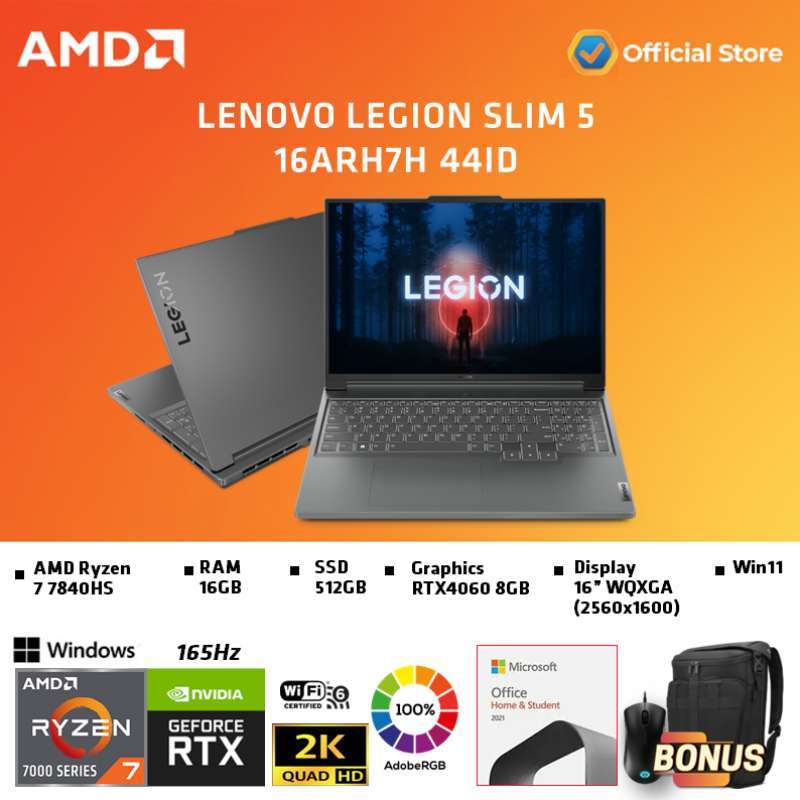 Jual Lenovo Legion Slim 5 16aph8 44id Ryzen 7 7840hs 16gb 512ssd Rtx4060 8gb 16 0wqxga 165hz