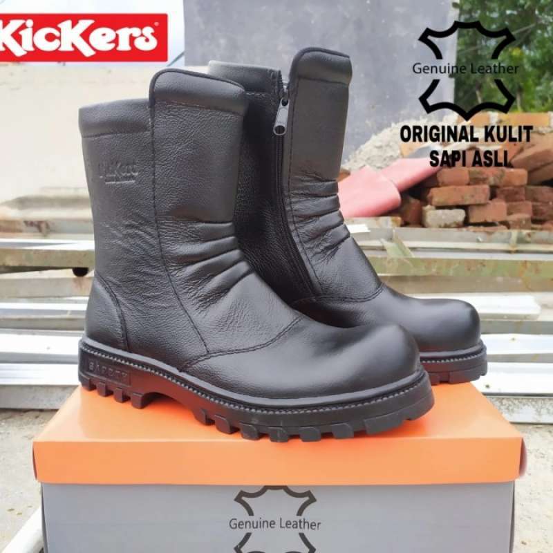 Promo SEPATU SAFETY BOOTS PROYEK LAPANGAN KULIT ASLI ORIGINAL HANDMAN ...
