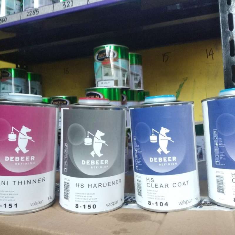 Promo satu set clear Hs Debeer 2.L clear, 1.L hardener Hs dan 1.L Uni ...