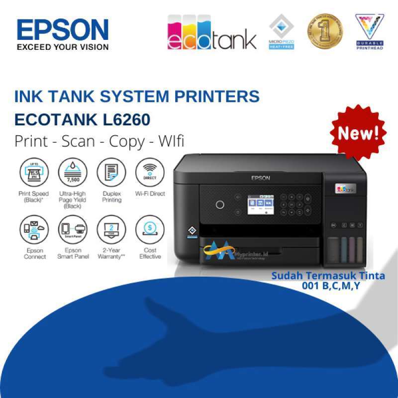 Promo Printer Epson Ecotank L6260 Print - Scan - Copy - Wifi New Ganti ...