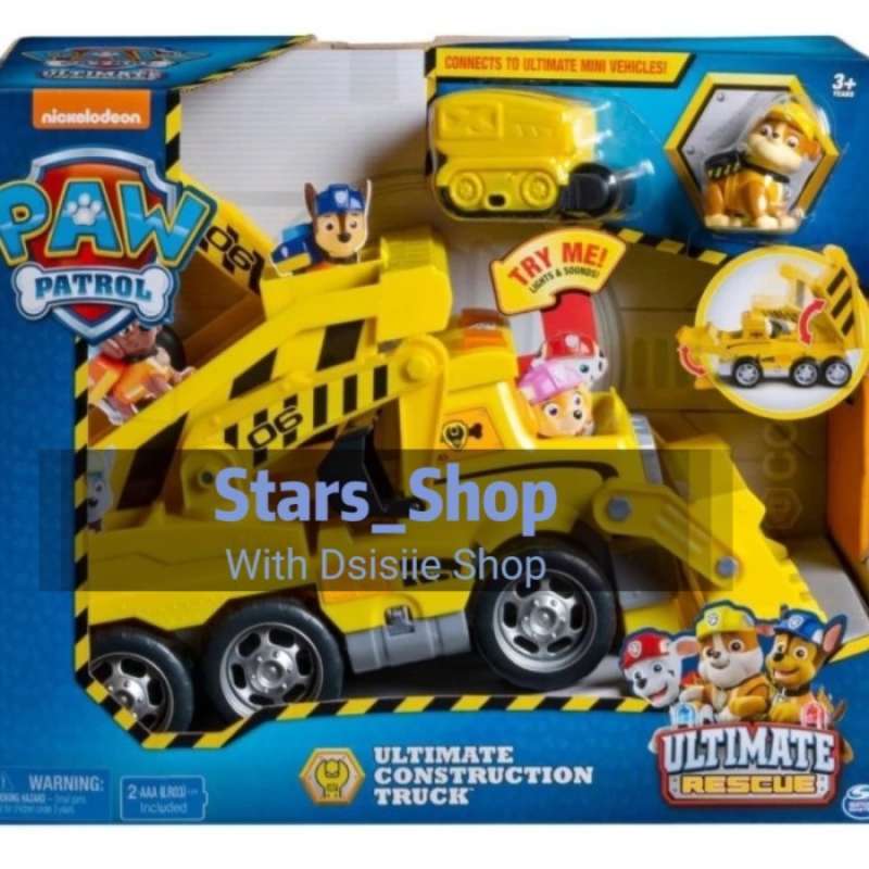 Promo Paw Patrol Ultimate Rescue Rubble Ultimate Construction Truck ...