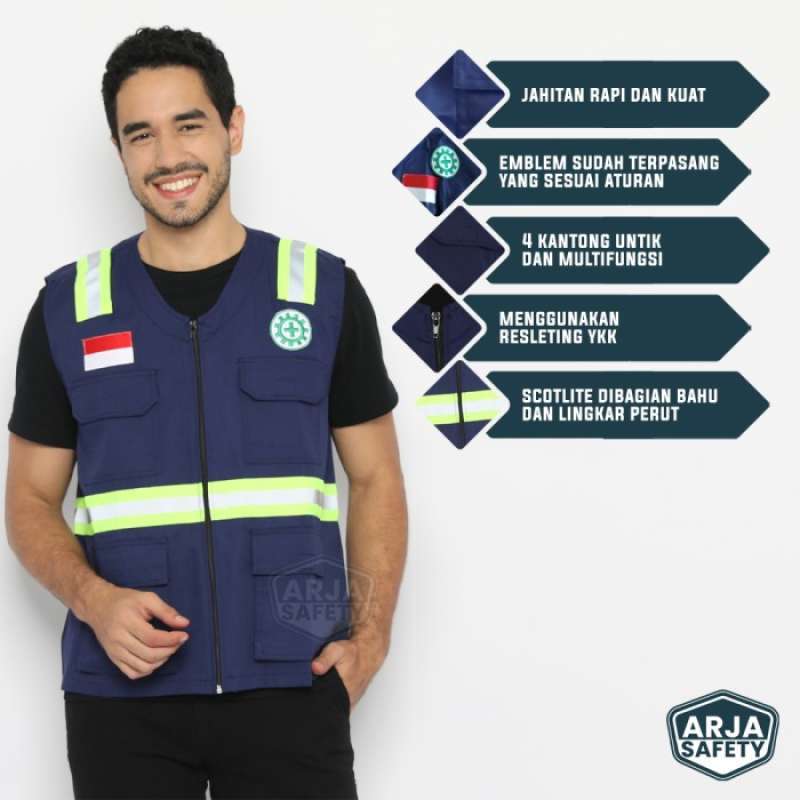 Jual Free Logo Safety & Bendera Rompi Safety, Rompi Safety, Rompi ...