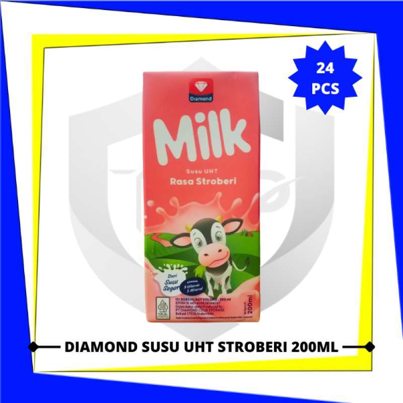 Jual DIAMOND Susu UHT Stroberi 200ml x 24 pcs (1 Karton) di Seller Toko Susu dan Popok ...