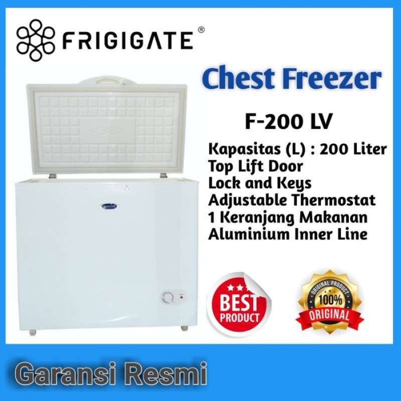 Promo Frigigate F 200 Chest Freezer Box 200 L Lemari Pembeku 200 Liter ...