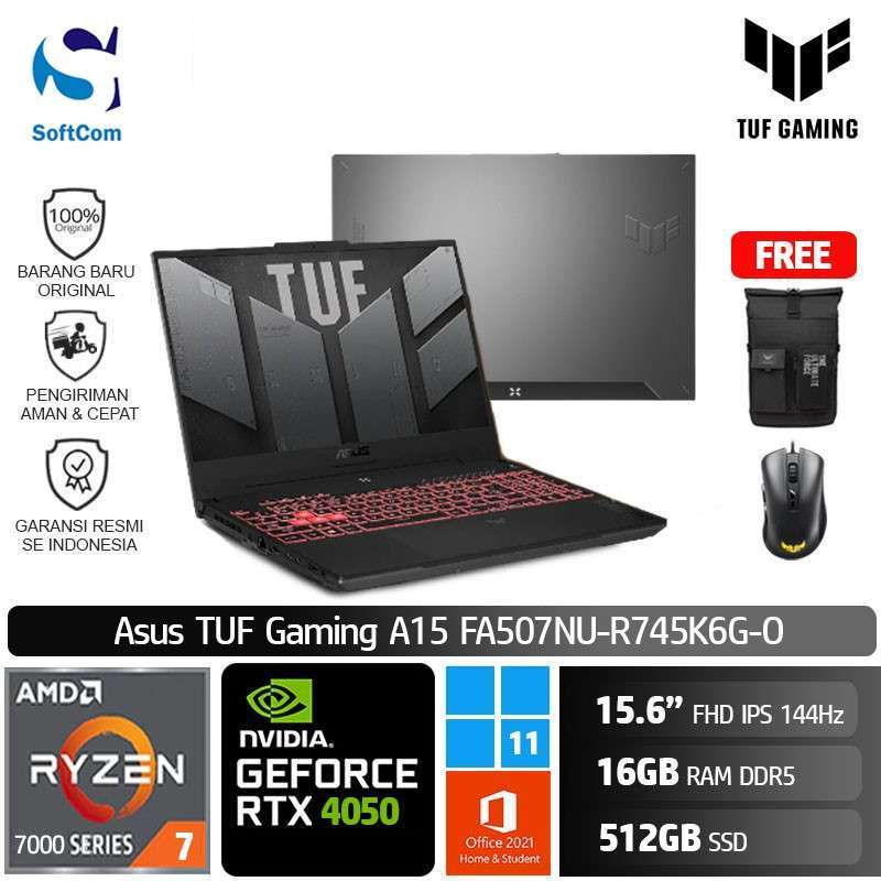 Jual Asus Tuf A15 Fa507nu R745k6g Laptop Gaming [ryzen 7-7735hs/16gb ...