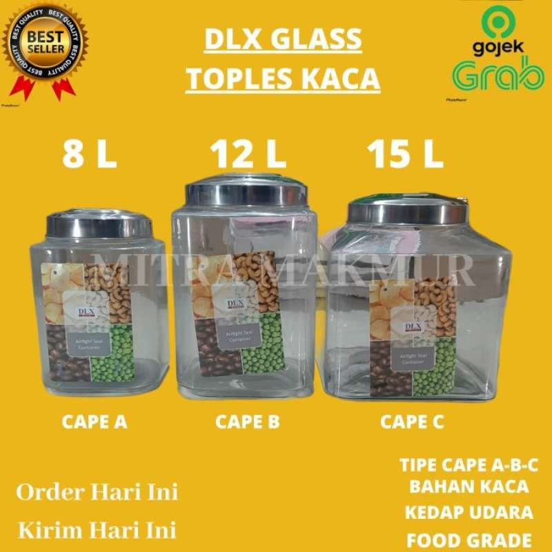 Jual Dlx Glass - Toples Kaca / Toples Cape A-b-c / Toples Kue 8-12-15 ...