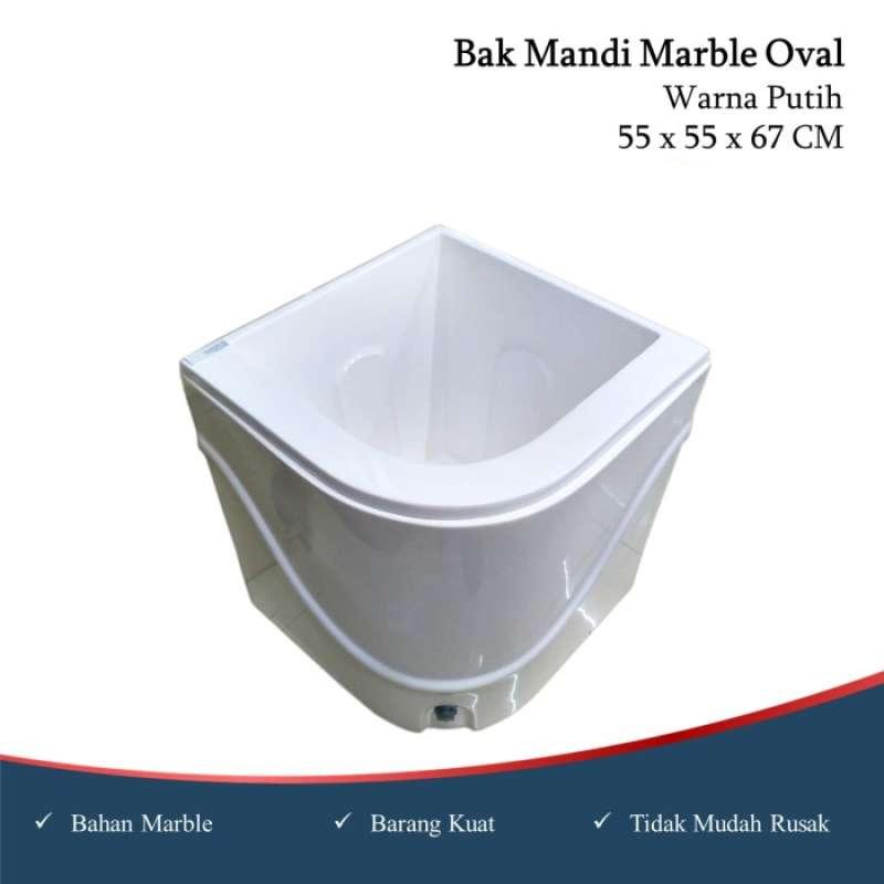 Promo Bak Air Marble Putih 55 / Bak Air Sudut / Bak Air Kamar Mandi ...