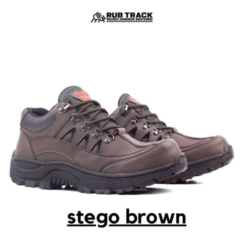 Promo Sepatu Safety Pria Sepatu Stego Brown Sepatu Tracking Sepatu Kerja Diskon 27% Di Seller ...