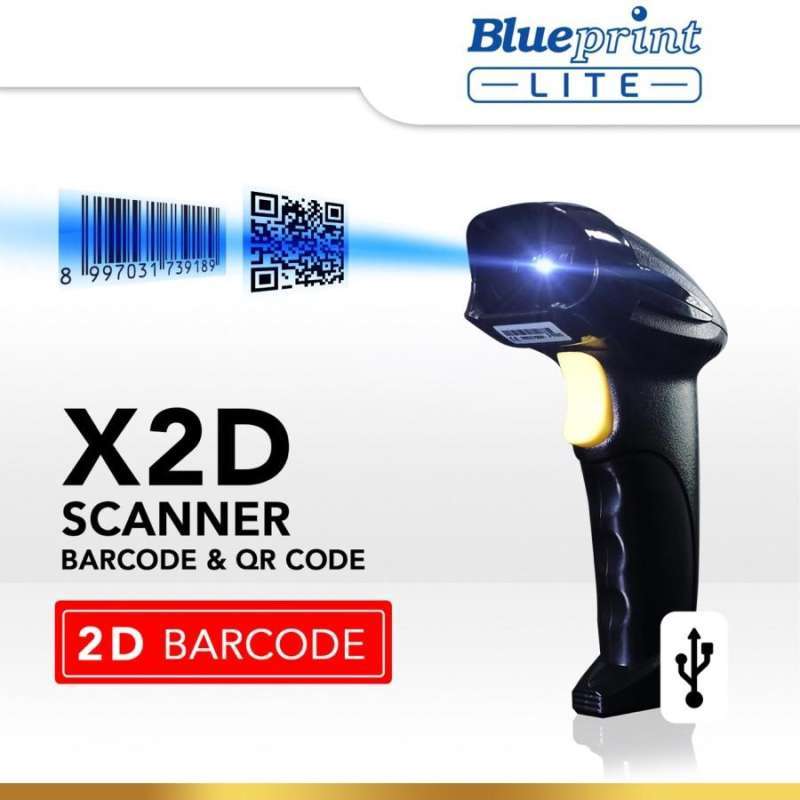 Jual Barcode Scanner CCD 2D BLUEPRINT X2D USB Auto Scan Barcode & QR ...