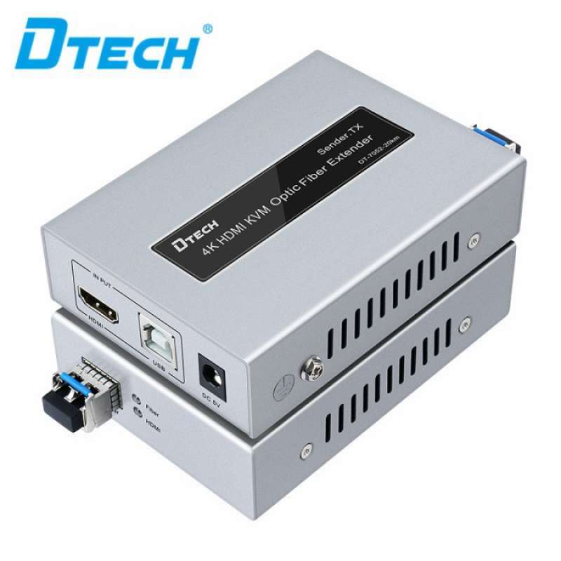 Jual DTECH 4K HDMI Fiber Optic Extender 10 KM with IR DT-7052A-10KM di Seller DTECH OFFICIAL ...