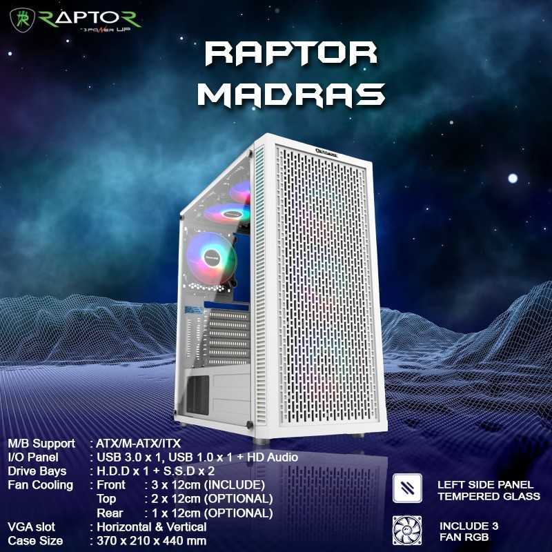 Jual Casing Gaming Raptor Madras - Include 3 Fan Rgb Di Seller Casscom ...