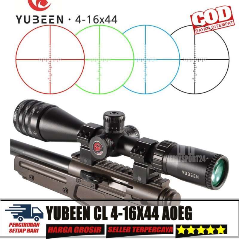 Jual Teleskop Yubeen Cl 4-16x44aoeg Scope Yubeen Cl 4-16x44 Aoe Tahan ...