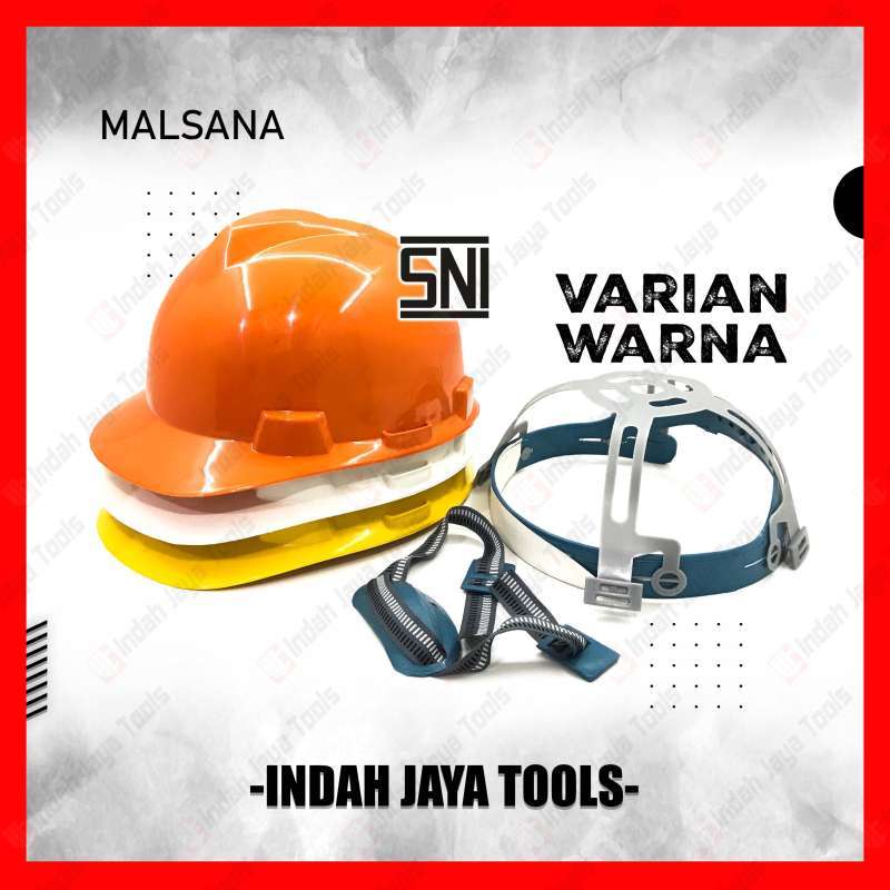 Jual VGS MALSANA Helm Proyek SNI Model Kancing Topi Safety Helmet ...
