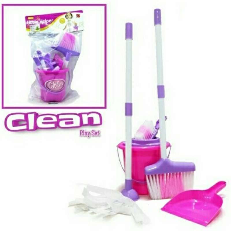 Promo Mainan anak edukasi cleaning set alat kebersihan sapu dan pel ...