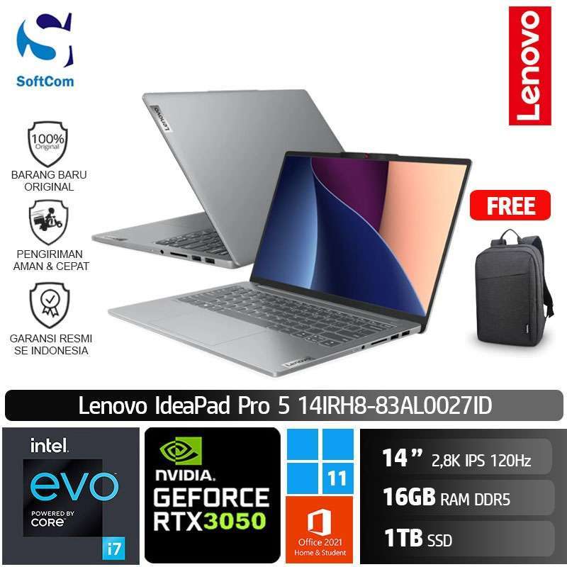 Jual Lenovo Ip Pro 5i 27id Notebook [core I7-13700h Evo/16gb/1tb Ssd ...