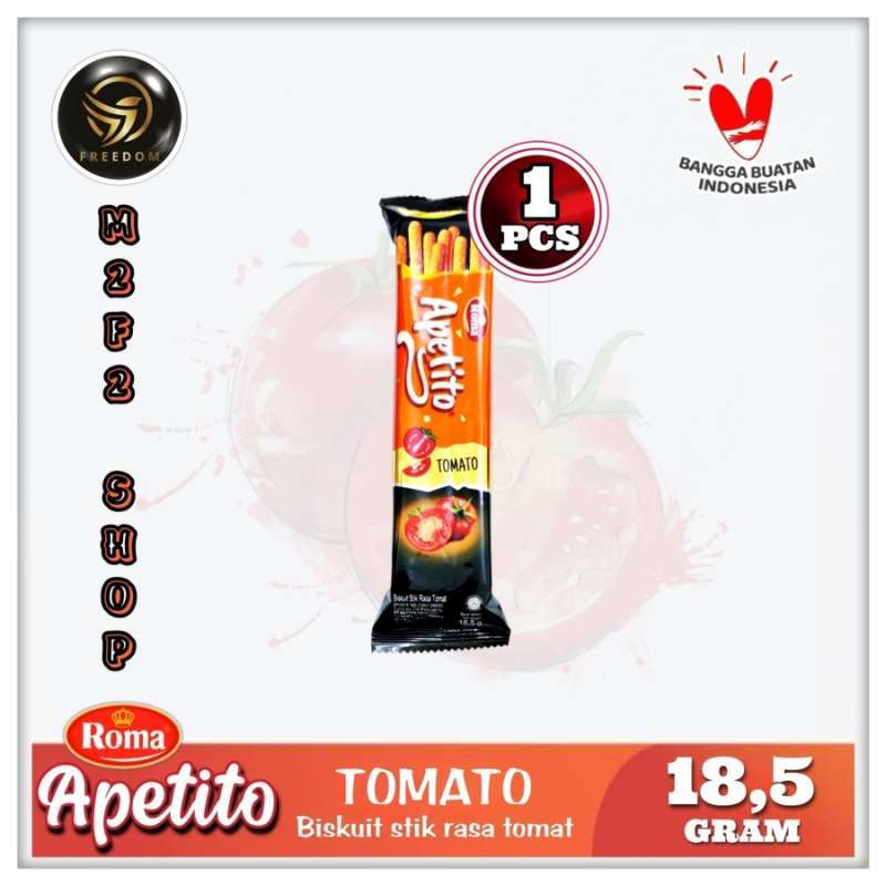 Jual Roma Apetito Biskuit Stik Renyah & Gurih Rasa Tomato - 18,5 gr ...