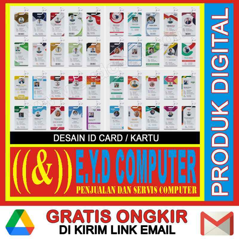 Jual Desain Id Card Editing Koleksi Template Design Grafis Usaha ...