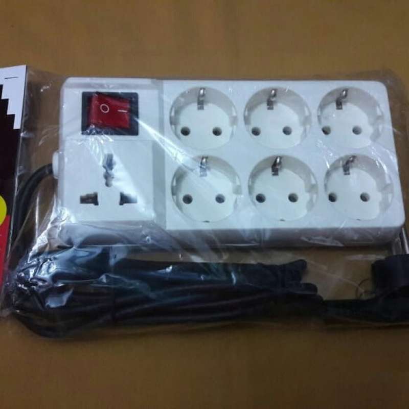 Jual Stop Kontak R7 /6 Lubang +Kabel 3 Meter Vetto Kode Br08 di Seller ...
