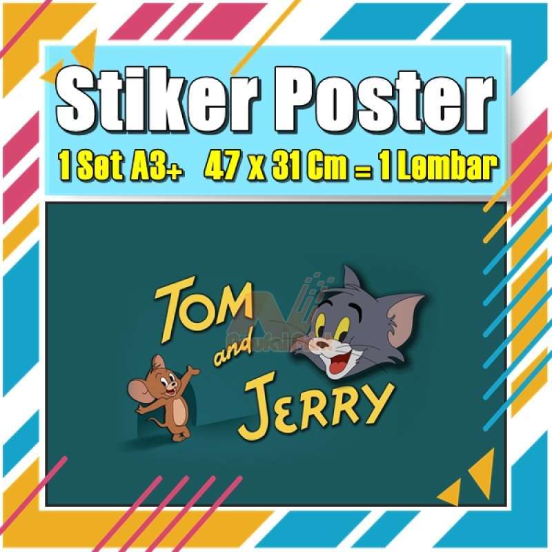Jual Poster + Stiker Tom And Jerry A3+ A4 A5 A6 Animasi Kartun Acara Tv Kertas Sticker Dinding ...