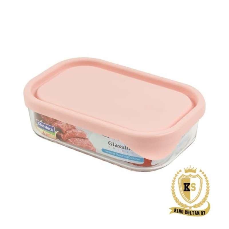 Promo Glasslock 480ml Wadah Kaca Freezer / Tempat Makan Made In Korea - Pink Diskon 23% di ...