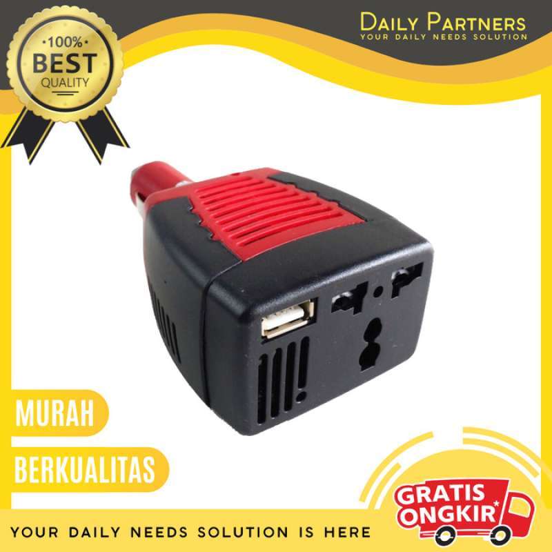Promo Inverter Colokan Listrik Mobil 150W Dc To Ac 220V + Casan Usb ...