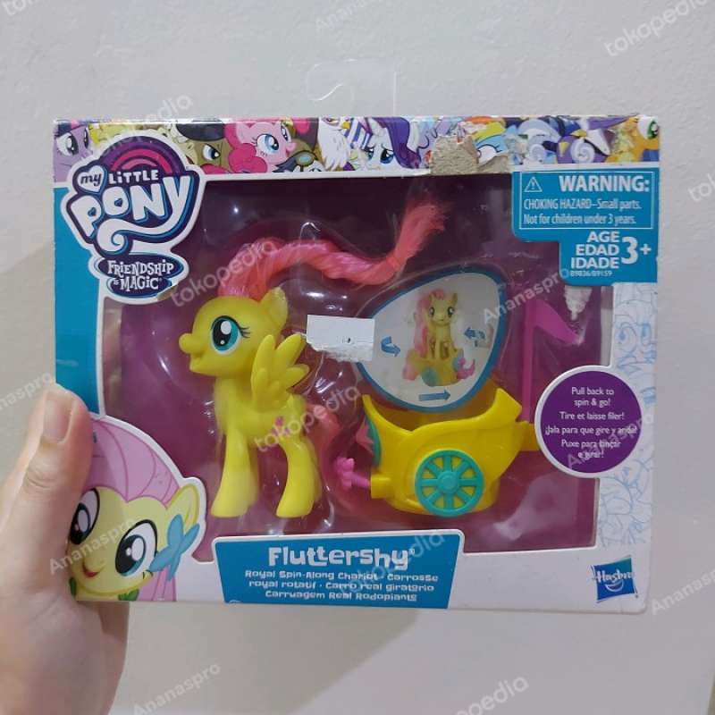 Promo My little pony Fluttershy Royal Spin Along Chariot Hasbro Ori ...