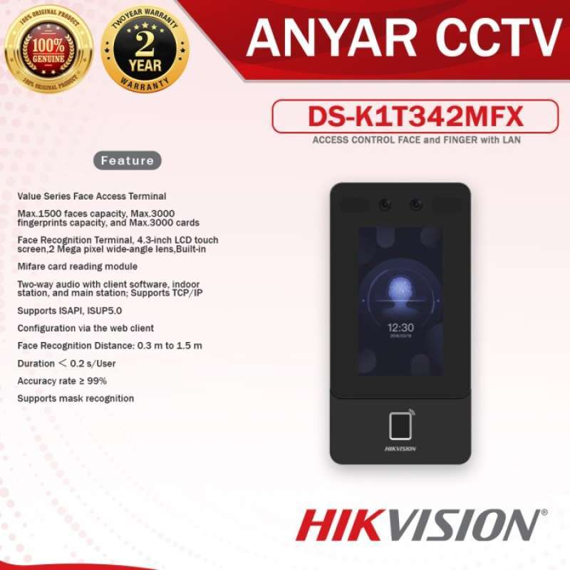 Promo HIKVISION DS-K1T342MFX / ACCESS CONTROL FACE and FINGER with LAN ... Promo HIKVISION DS-K1T342MFX / ACCESS CONTROL FACE and FINGER with LAN ...