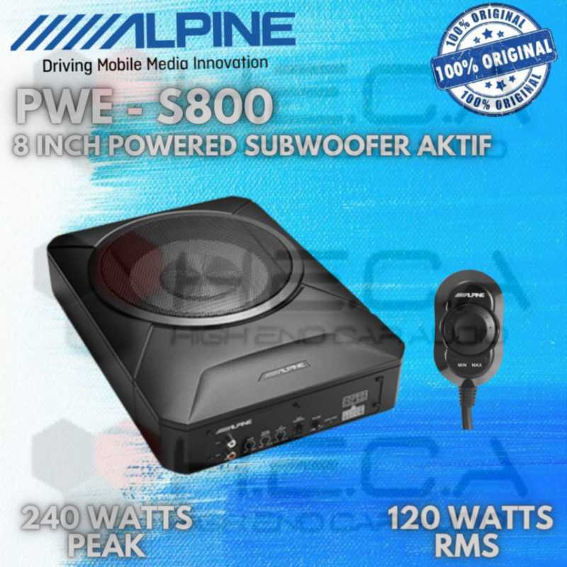 Jual Alpine Pwe-s800 Subwoofer Aktif Active 8 Underseat Bass Sub Kolong ...