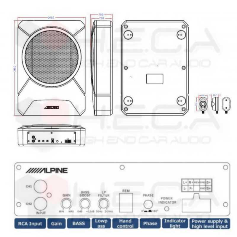 Jual Alpine Pwe-s800 Subwoofer Aktif Active 8 Underseat Bass Sub Kolong ...