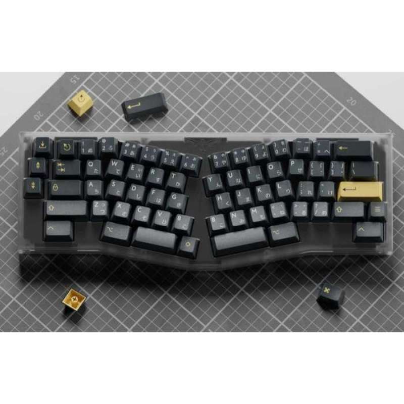 Promo pbtfans umbra - cherry profile double shot pbt keycaps set ...