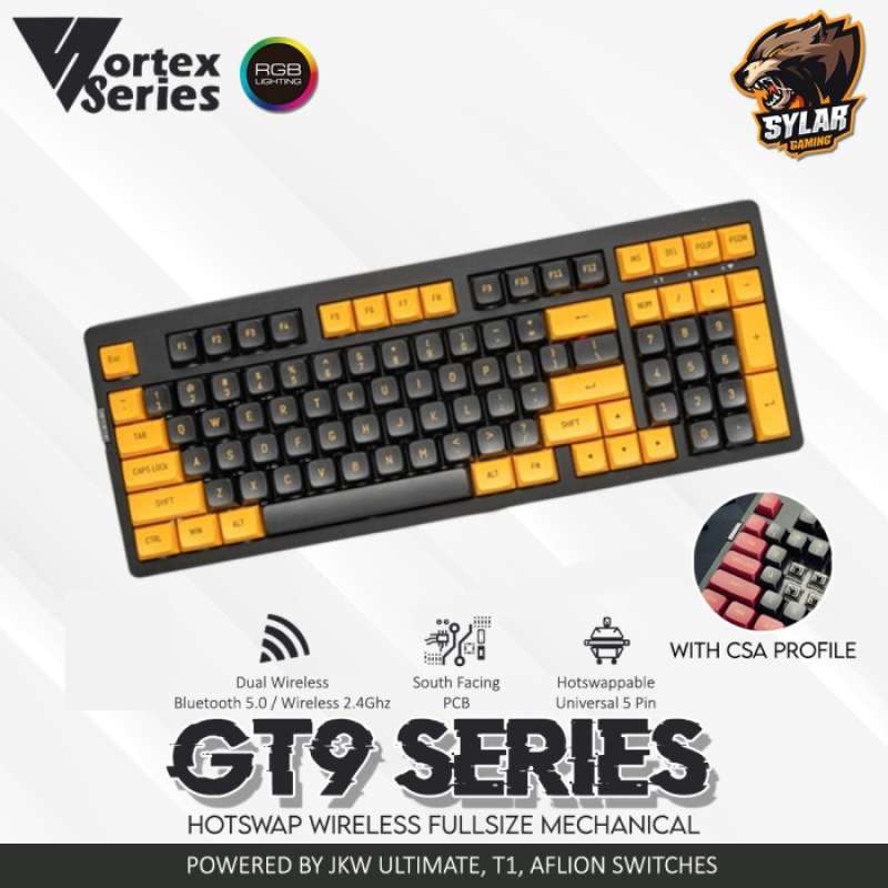 Promo vortexseries gt9 / gt-9 gasket mount wireless mechanical keyboard ...