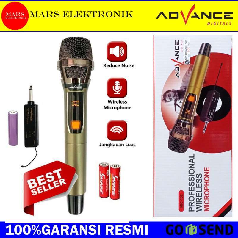 Jual Advance Mic-102 Mic Profesional Wireless Microphone Garansi Resmi ...
