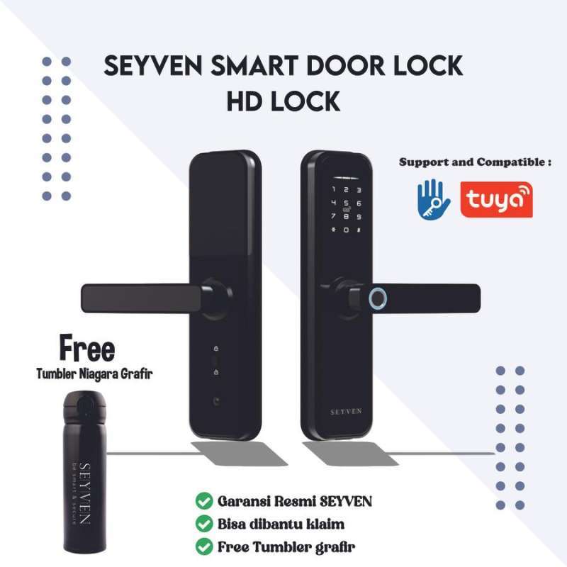 Jual SEYVEN SMART DOOR LOCK WATERPROOF DOOR LOCK WITH APP - PO-HD-TUYA ...