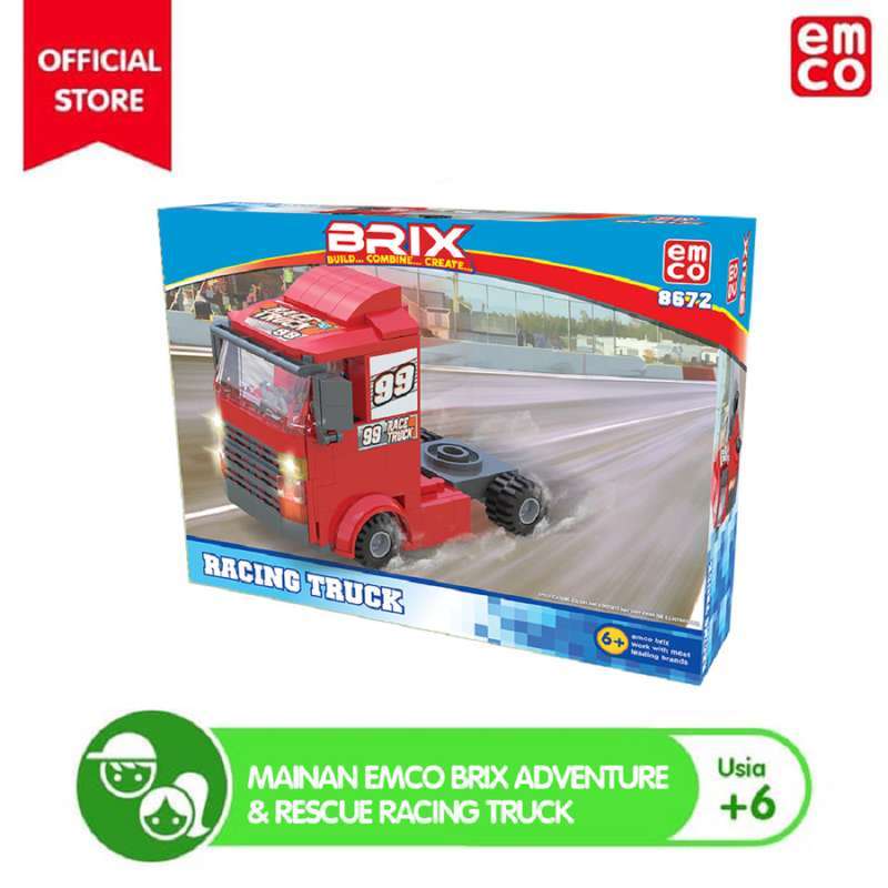 Promo Mainan Emco Brix Adventure & Rescue Racing Truck Diskon 8% Di ...