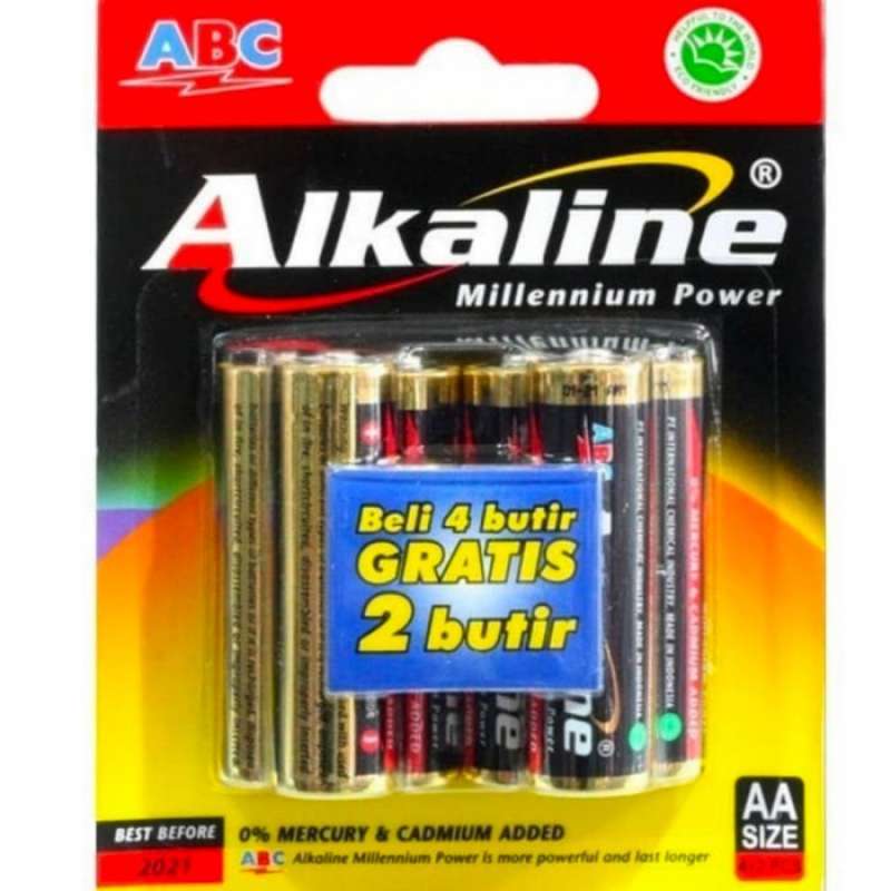 Promo Baterai Abc Alkaline (aa/a2), (aaa/a3) Isi 4+2(6pcs) Diskon 5% Di ...