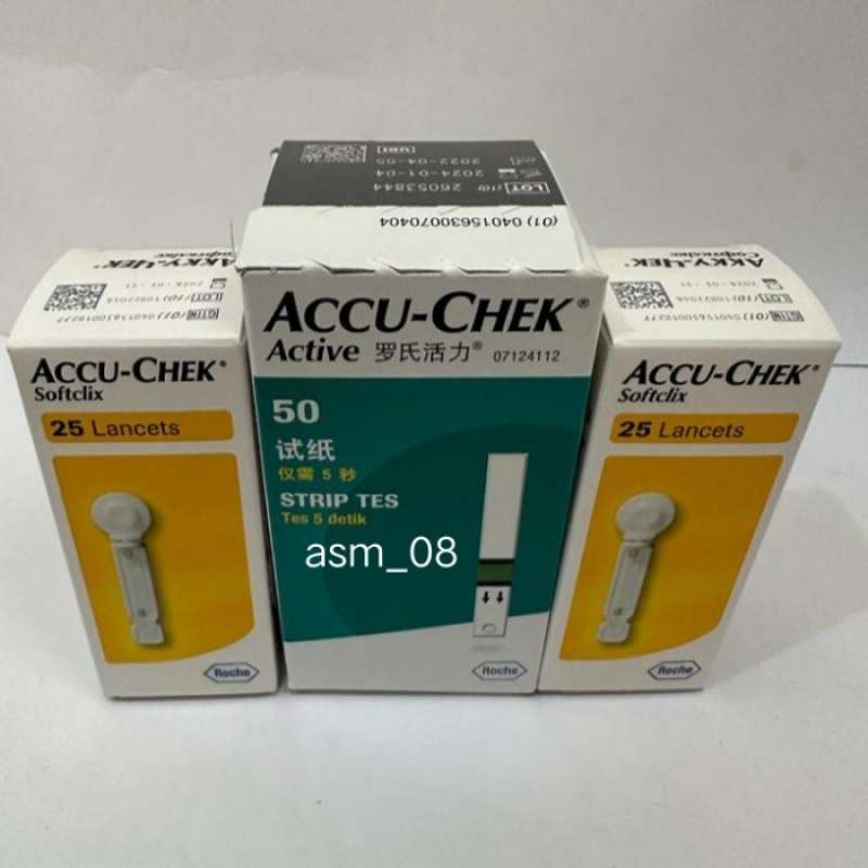 Promo Paket Accu Chek Active Strip 50 + Lancet 50 Pcs Diskon 23% di ...