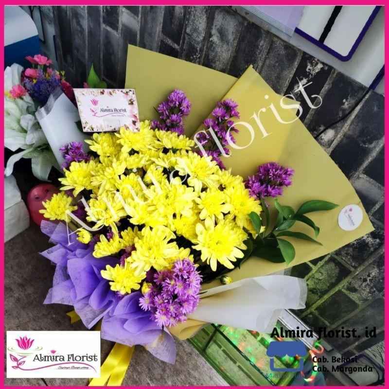 Jual [fresh] Bouquet Bunga Aster Deluxe | Buket Bunga Asli Segar ...